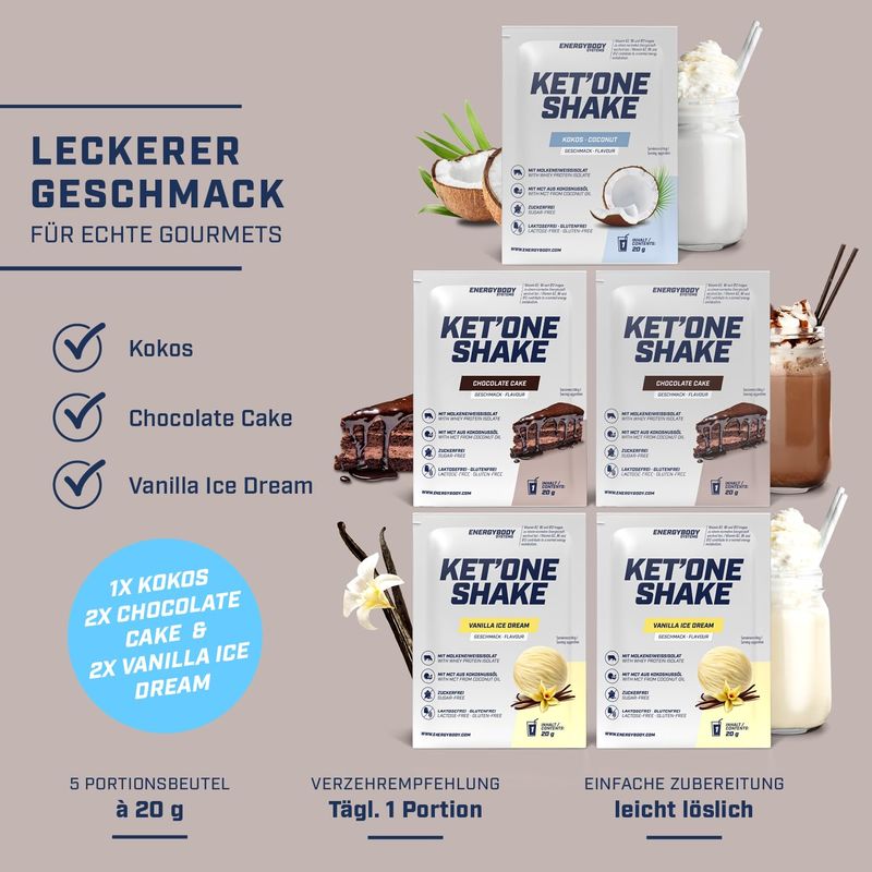 KET'ONE Shake sachet - Premium Sportsfood - Energybody